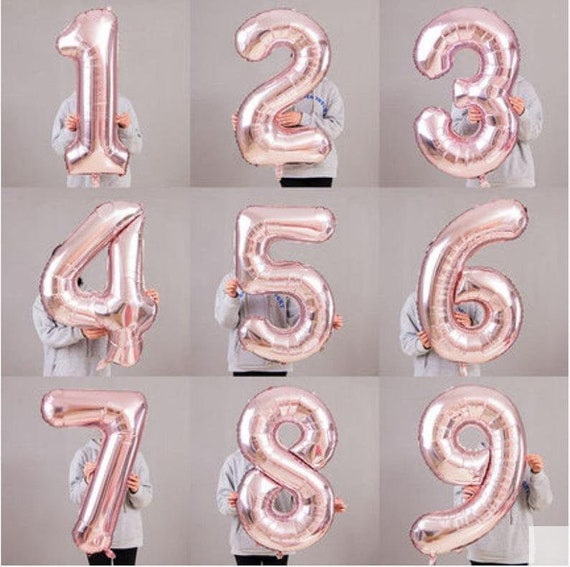 Giant 42 inch Rose Gold Balloon Numbers Birthday Giant Rose Gold ...