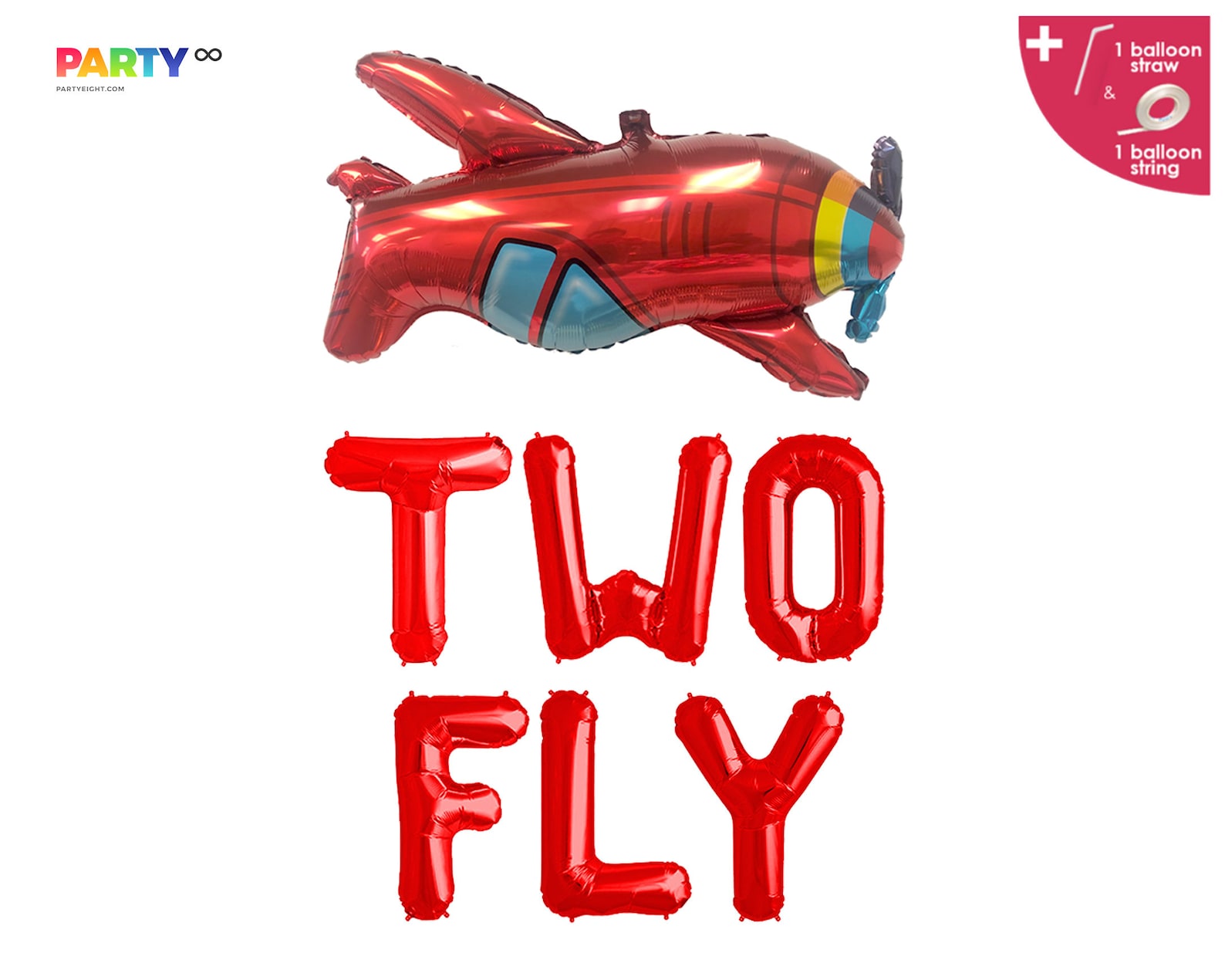 Two Fly Balloon Banner Airplane Themed Birthday Decor for | Etsy