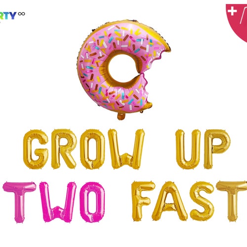 Donut Grow up 2 Fast Cake Topper Donut Cake Topper Donut | Etsy