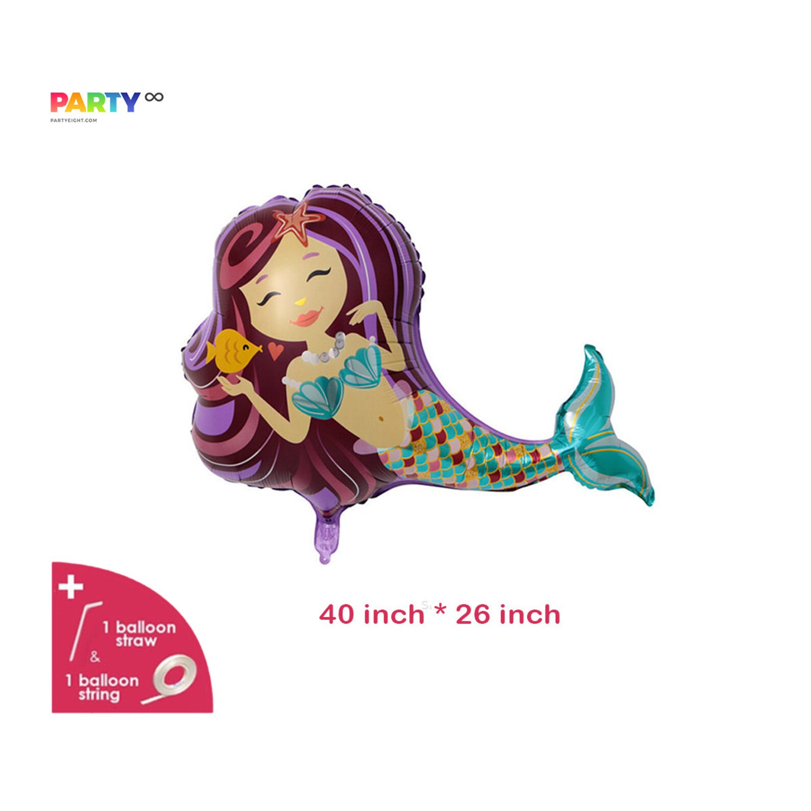 Let's Be Mermaids Balloon Banner: Sister Friends Twins Mermaid Party ...