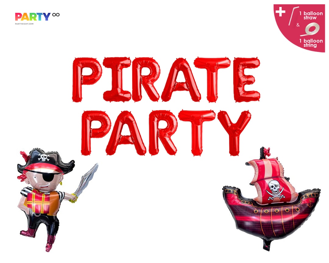 Pirate Party Banner | Giant Pirate Ship Foil Balloon | Jumbo Pirate ...