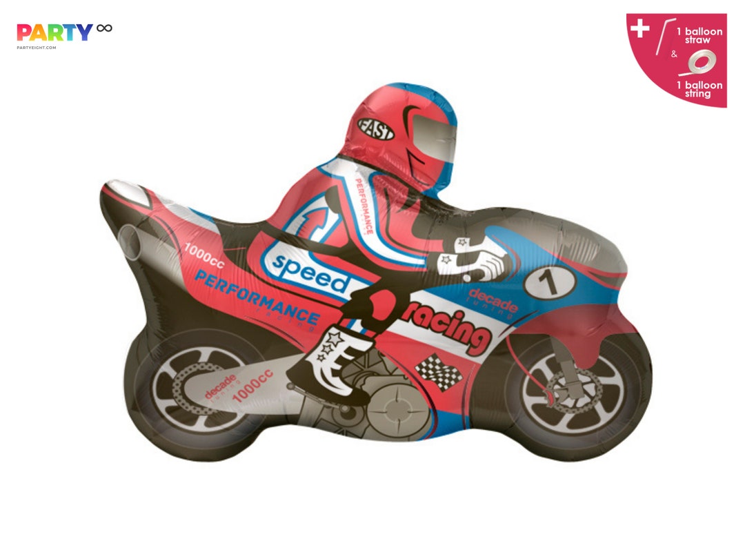 Sport Motorcycle Balloon | Jumbo 32" Motorcycle Balloon | Speed Racer ...