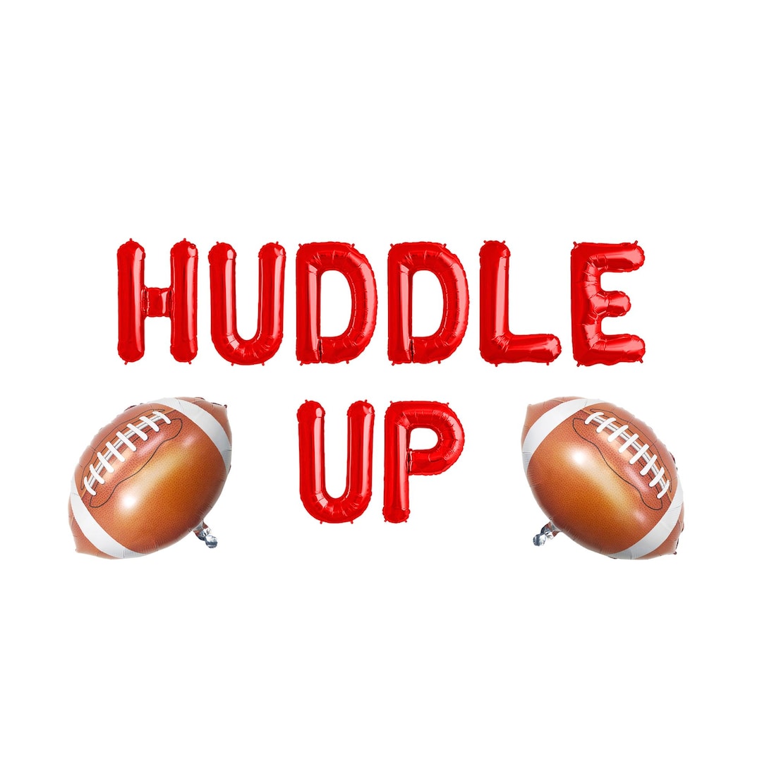 Huddle up Banner | Game Day Superbowl Party Decor | Game Day Balloon ...