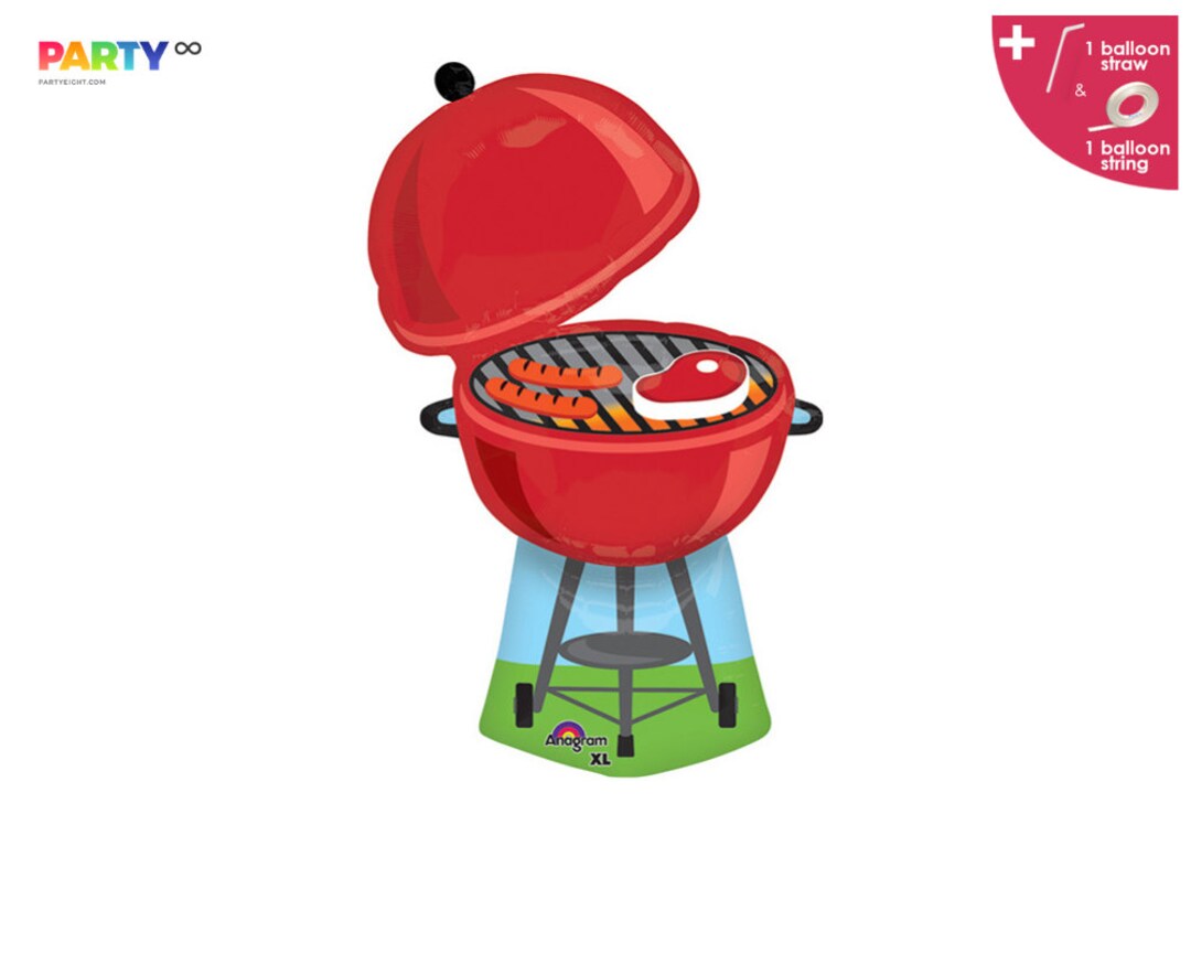 Grill Balloon | Birthday BBQ Party Decor | BBQ Party Decorations ...