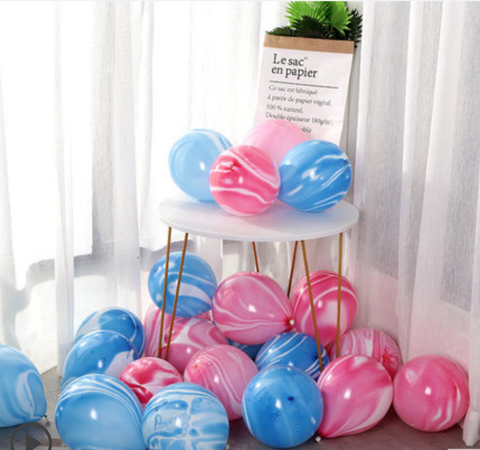 Marble Balloons Birthday Party Decoration Balloon Baby - Etsy