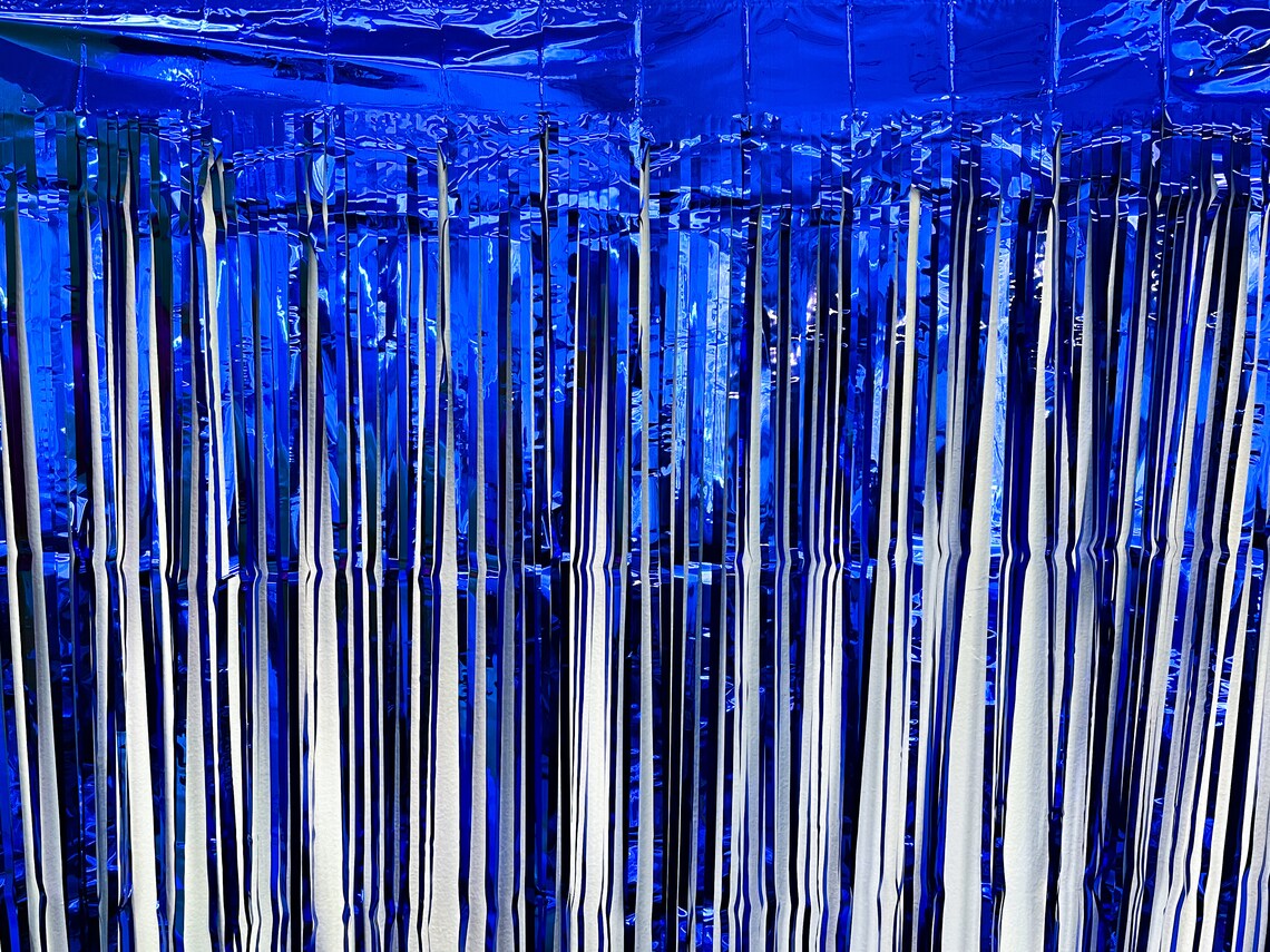 Dark Blue Fringe Streamer Backdrop Fringe Backdrop Fringe - Etsy