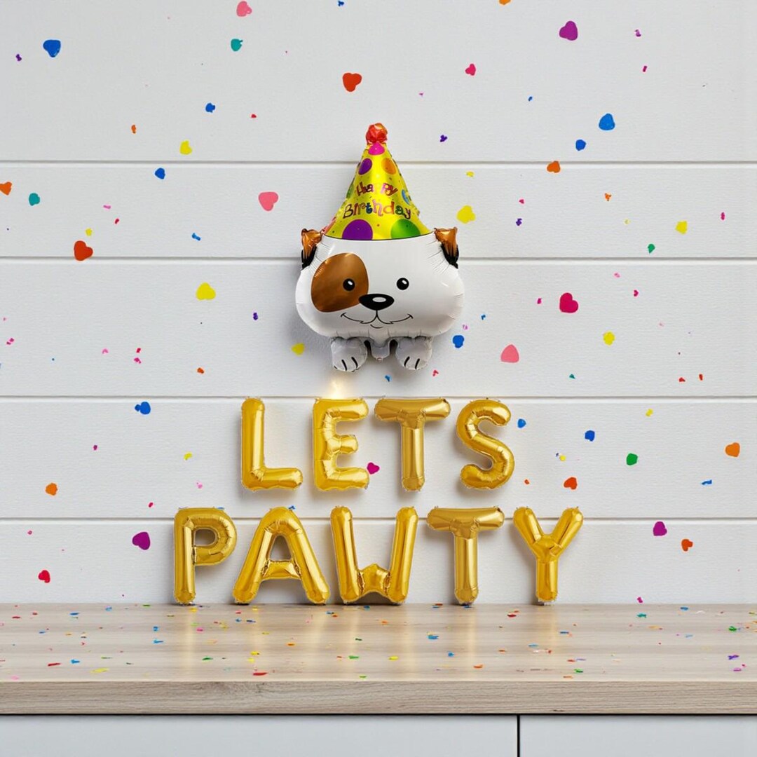 Let’s Pawty Balloon Banner: Puppy Birthday Party Decor - Etsy