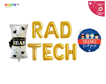 Rad Tech Balloon Banner Graduation Party Decorations Grad Party Decor ...