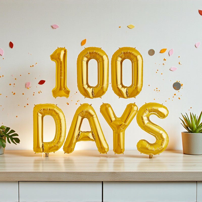 Balloon With Happy100 - Etsy