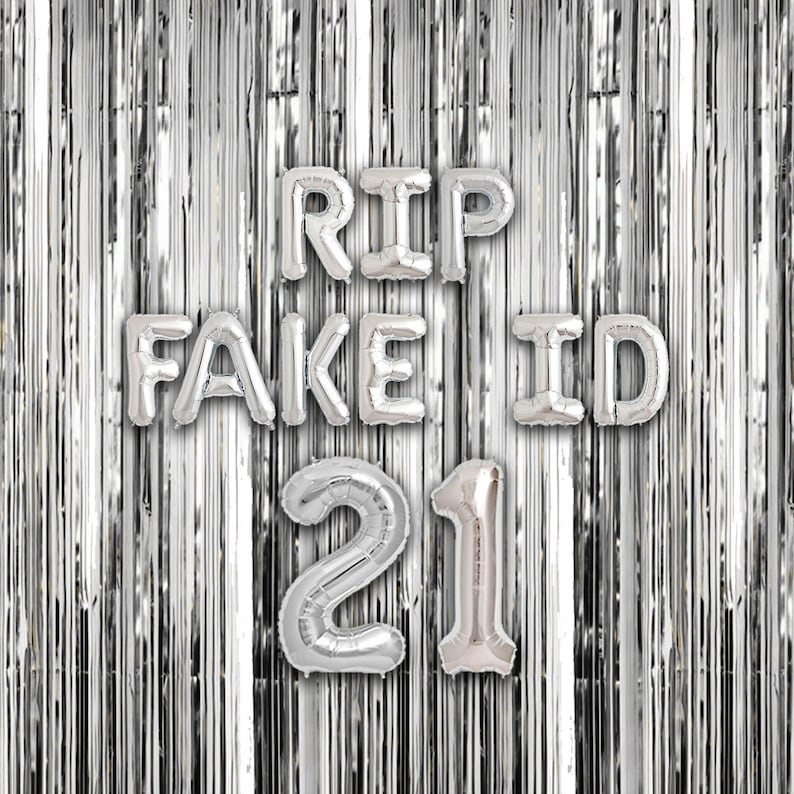 RIP Fake ID Balloon Banner: 21st Birthday Party Decoration - Etsy