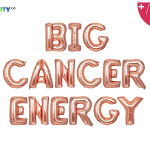 Big Cancer Energy Balloon Banner | 21st Zodiac Birthday Decorations ...