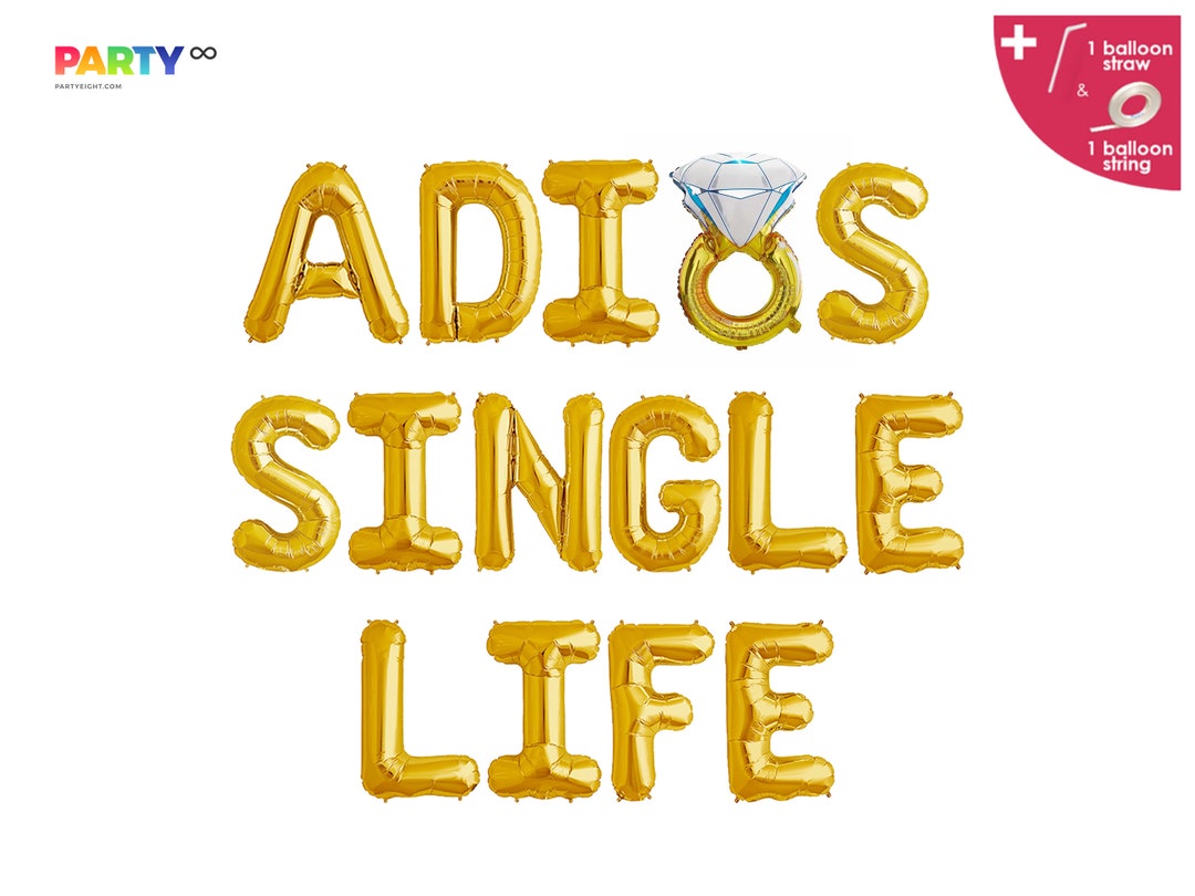 Adios Single Life Balloon Banner Fiesta Bachelorette Party Decor - Etsy