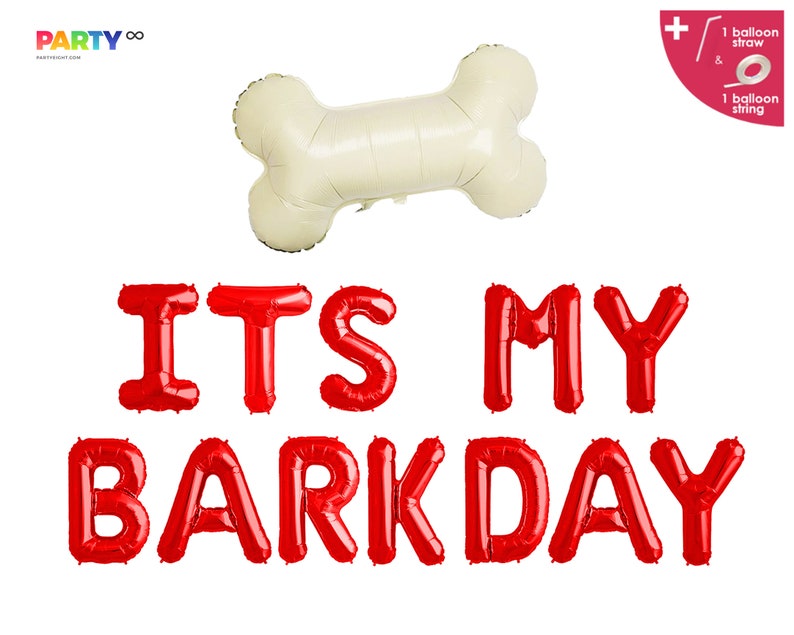 It's My Barkday Balloons Banner Dog Puppy Birthday Party - Etsy