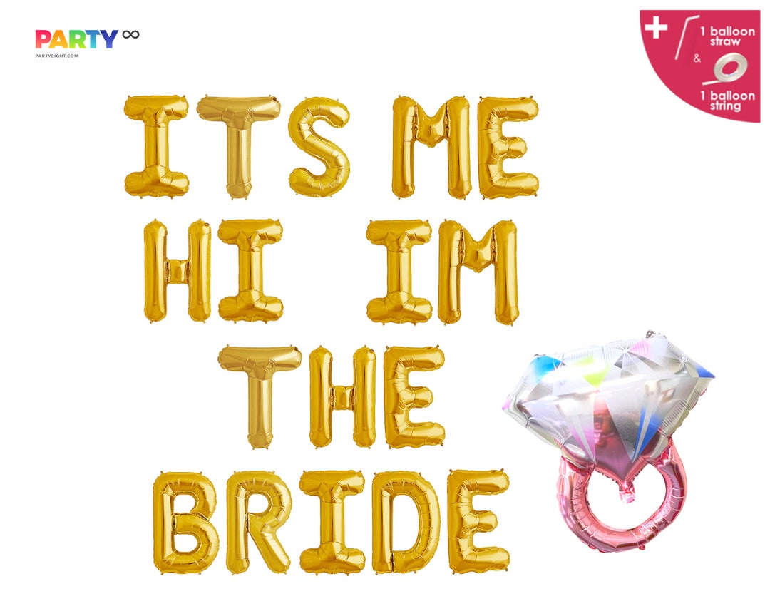 Its Me Hi Im the Bride Banner Funny Couple Wedding Banner Bridal Shower ...