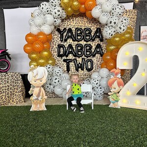 Yabba Dabba Two 2nd Birthday Decorations Banner | Flinstones Themed 2nd ...