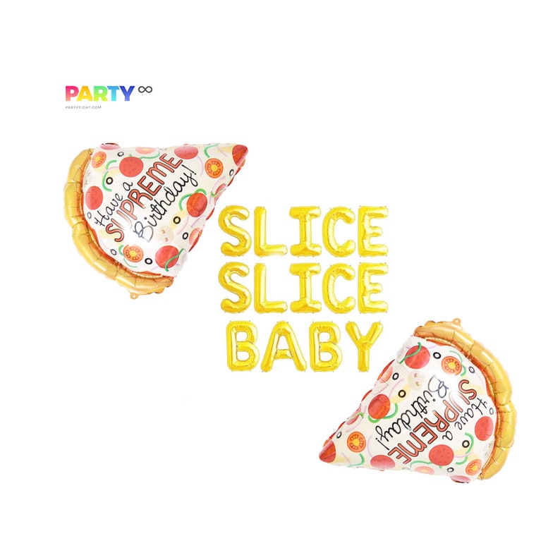 Slice Slice Baby Banner Pizza Party Decorations Pizza - Etsy