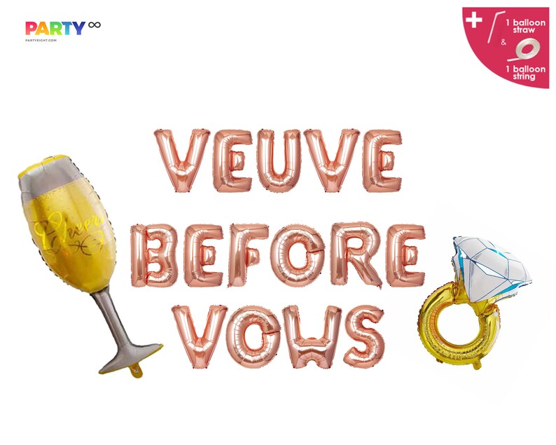 Veuve Before Vows Banner Champagne Veuve Theme Bachelorette - Etsy