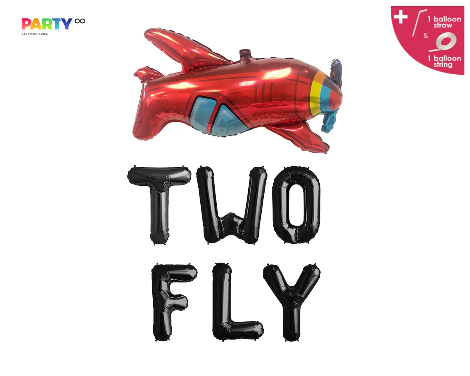 Two Fly Balloon Banner Airplane Themed Birthday Decor for | Etsy