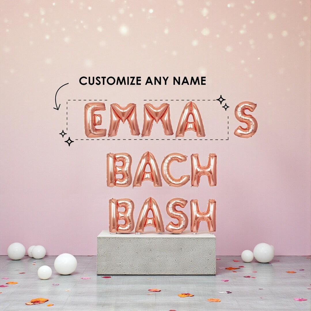 Custom Name Bach Bash Balloon Banner: Bachelorette Party Decor - Etsy