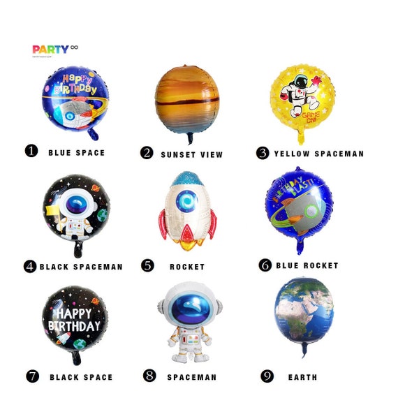 Space themed Birthday Party Balloons | Astronaut Themed Balloon | Blast ...