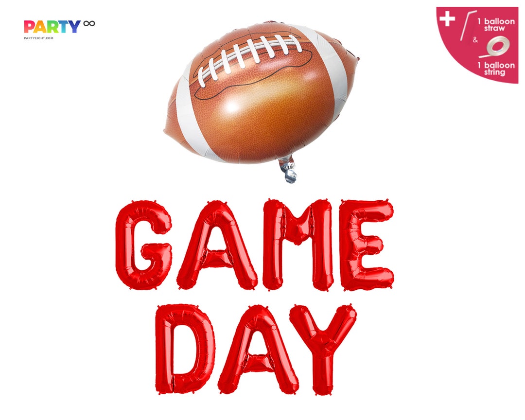 Superbowl Party Decor | Game Day Balloon Banner | Football Balloon ...
