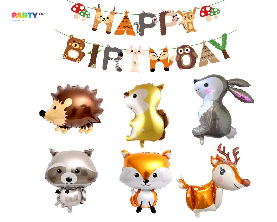Woodland Animal Balloons | Forest Animal Balloons Woodland Baby Shower ...