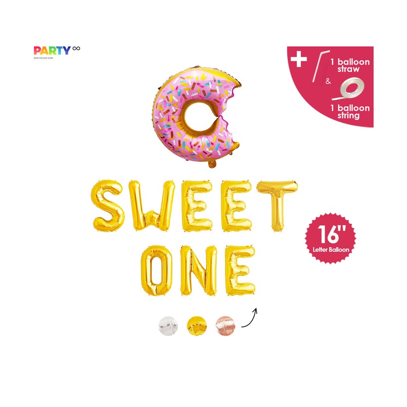 Sweet One Balloons 1st Donut Birthday Decor First Birthday | Etsy