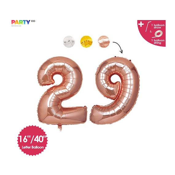29 Party Balloons for 29th Birthday or Anniversary Number 29 - Etsy