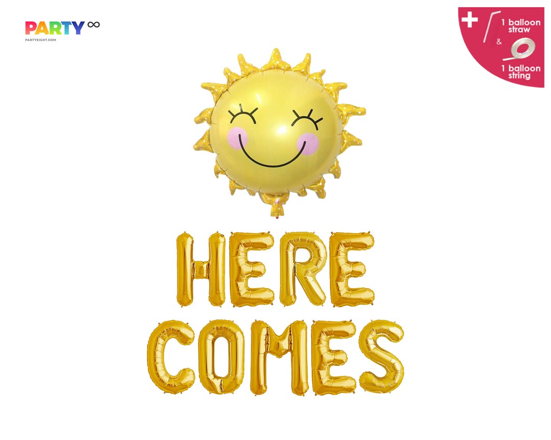 Here Comes the Sun Banner | 1st Trip Around the Sun Birthday Banner ...
