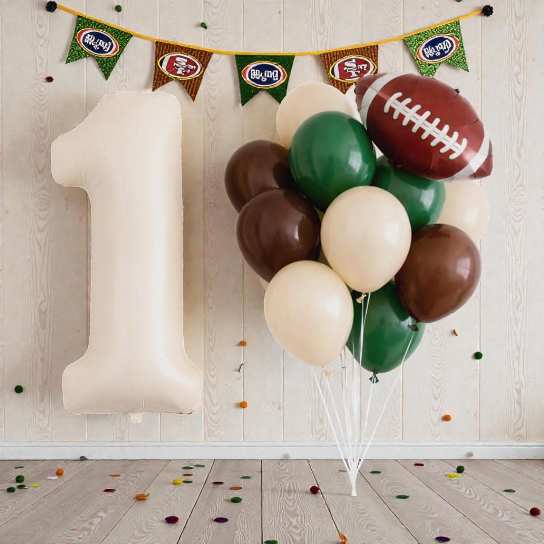 Custom Football Balloon Bundle for First Birthday Party: American Super ...