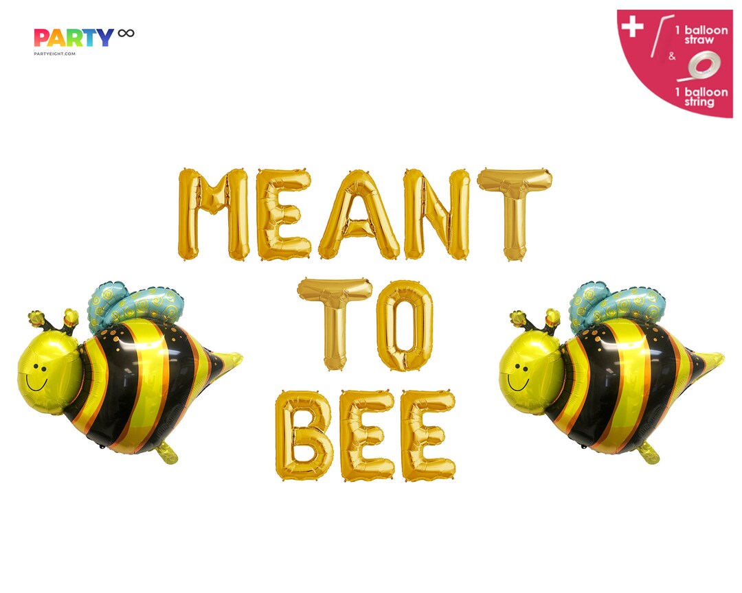 Meant to Bee Balloon Banner | Bee Theme Bachelorette Party Decorations ...