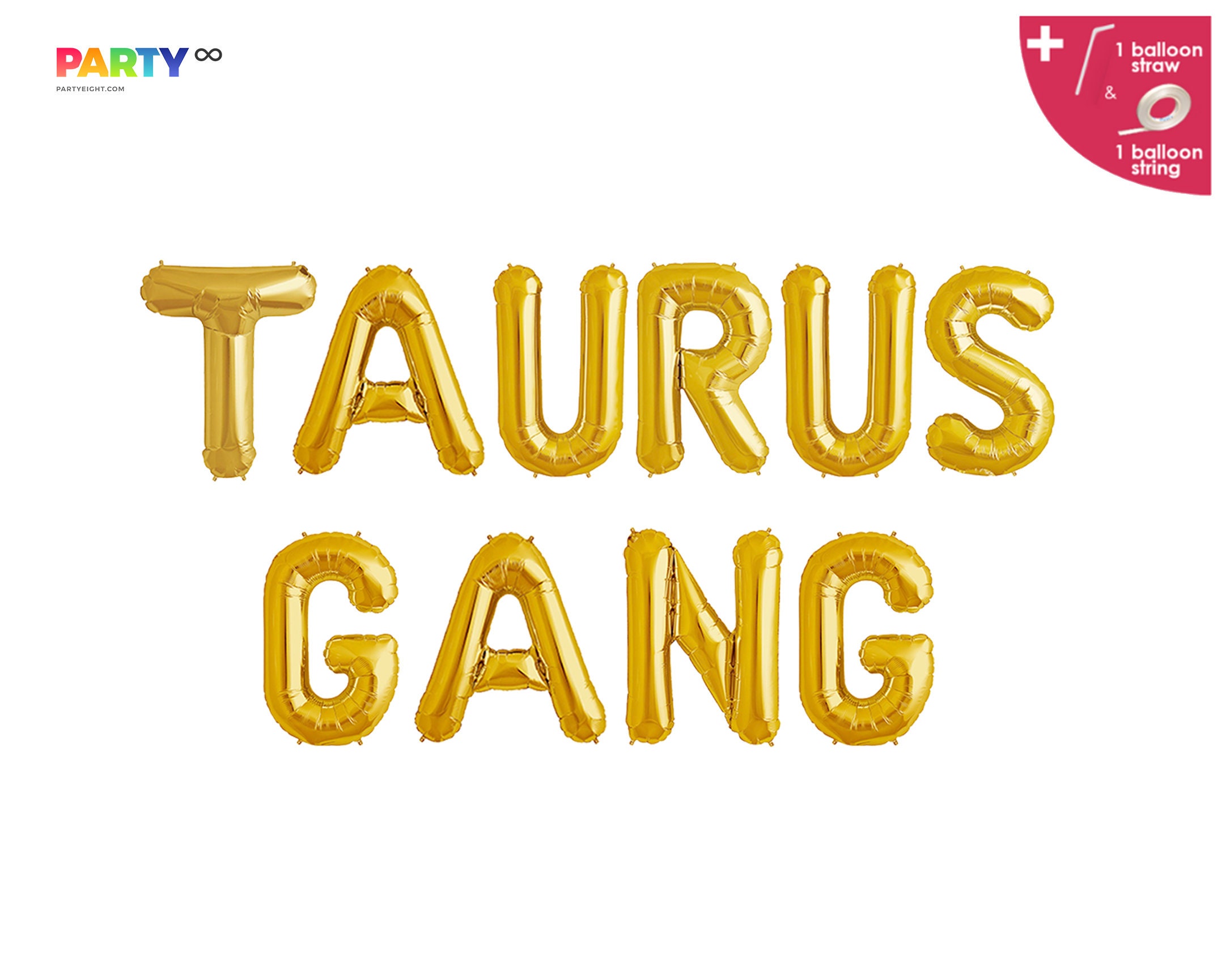 Taurus Gang Balloon Banner 21st Zodiac Birthday Decorations - Etsy