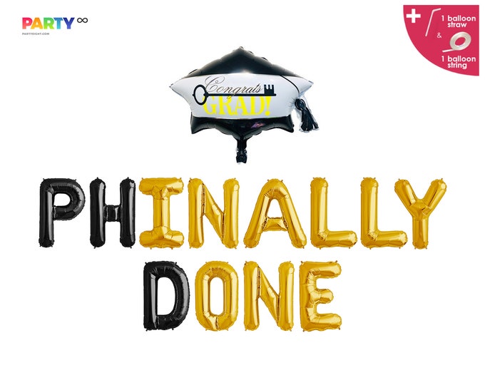 Phinally Done Cake Topper, Phd Graduation Cake Topper, Doctorate ...