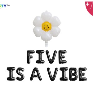 Five is a Vibe With Daisy Banner | 5th Birthday Party Boy Girl ...