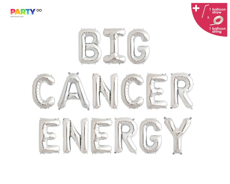 Big Cancer Energy Balloon Banner 21st Zodiac Birthday - Etsy