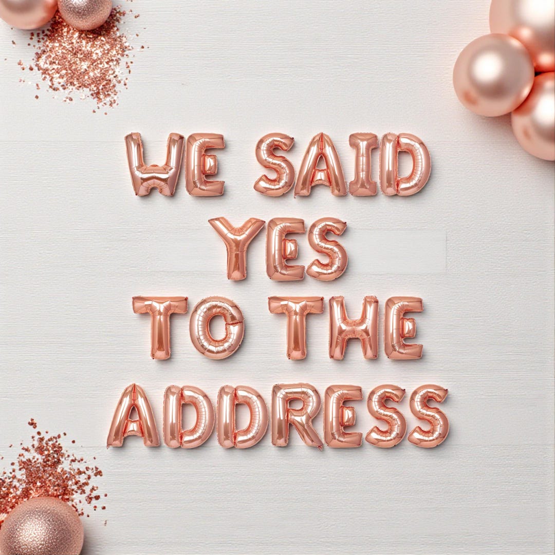 We Said Yes to the Address Balloon Banner: New Home Party - Etsy