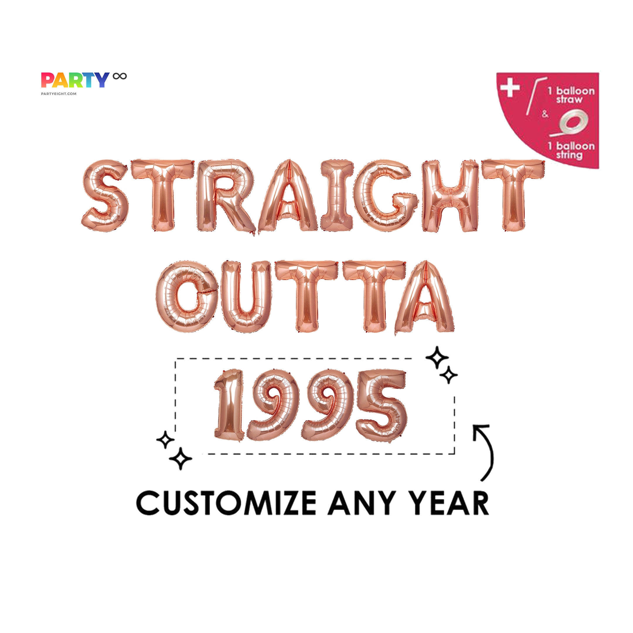 Straight Outta 1995 Banner 25th Birthday Customize 25th | Etsy