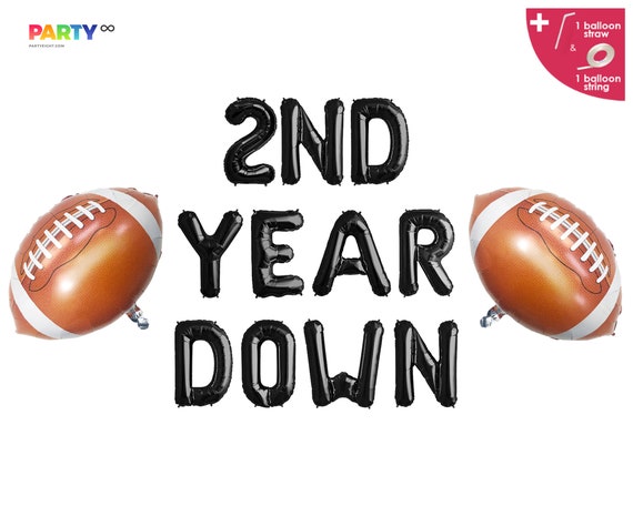 2nd Year Down Banner with football balloon | Football Themed 2nd ...