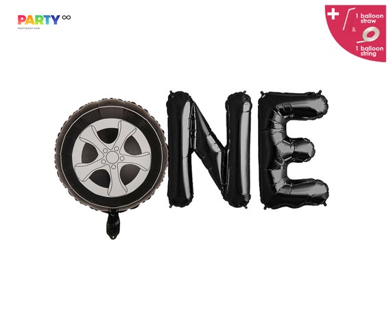RACE CAR Birthday Fast One Balloons Banner | Racing 1st Birthday Party ...