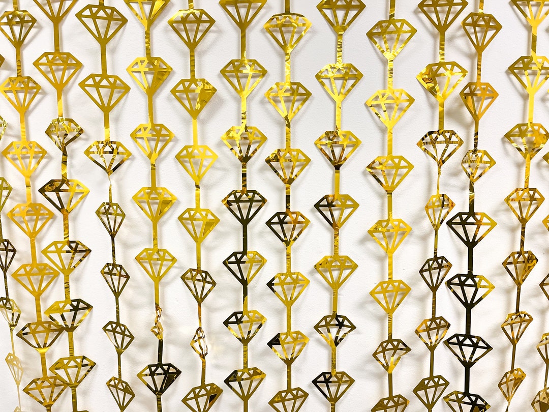 Rose Gold Diamond Fringe Backdrop | Disco/heart Shape Curtain Backdrop ...