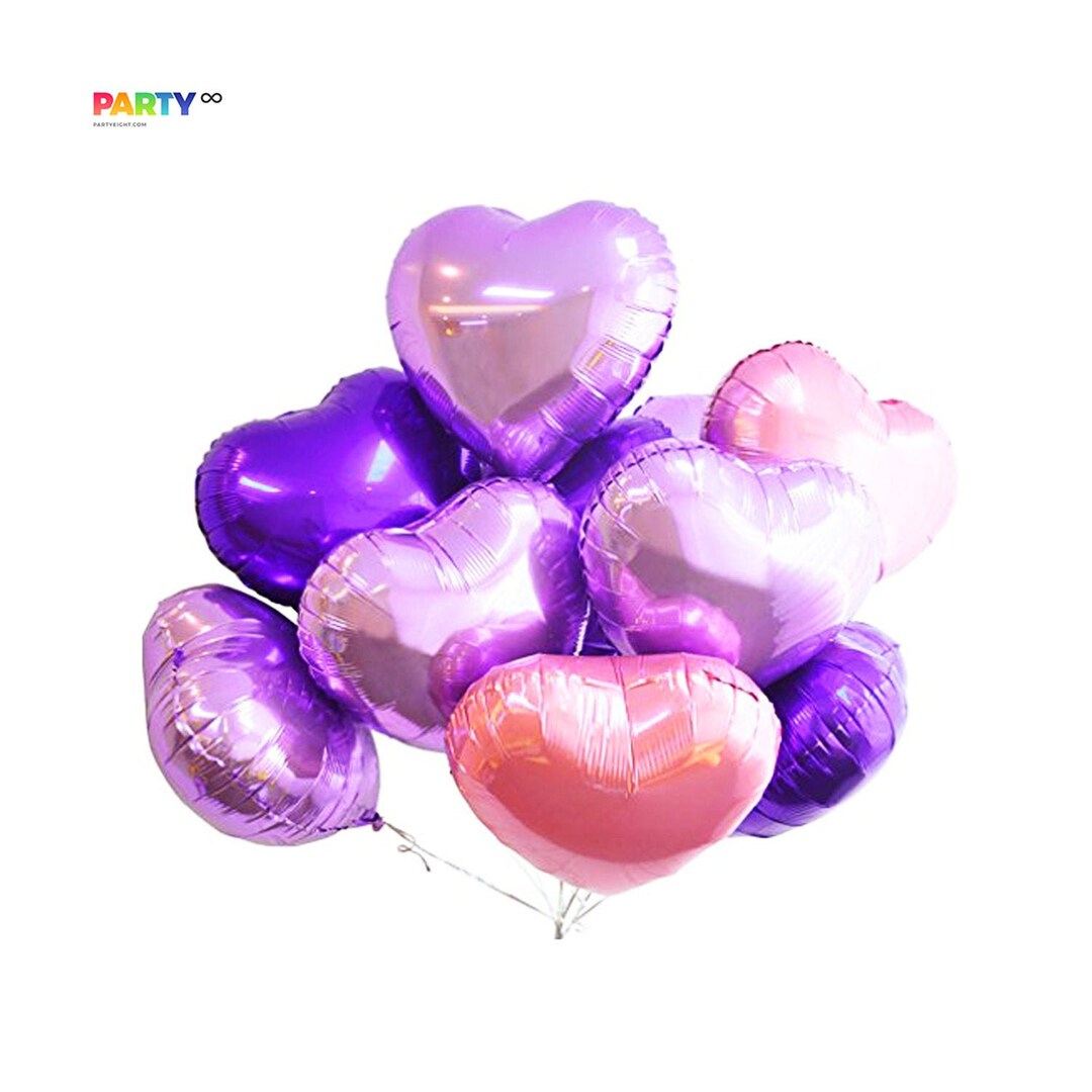Purple Heart Balloon Bouquet 18’’ | Purple Party | Purple Birthday ...
