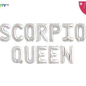 Scorpio Queen Balloon Banner | Scorpio Girls Birthday | 21st Zodiac ...