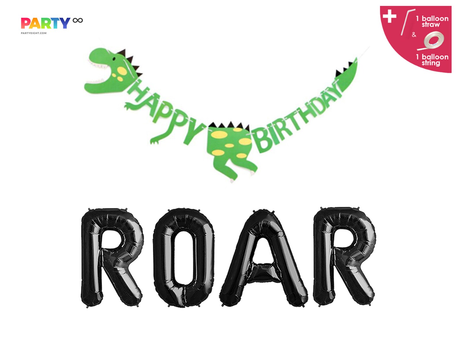 ROAR Balloon Banner: Dinosaur Birthday Party Decoration Set - Etsy