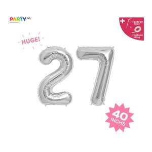 27th Rose Gold Number Balloon | 27th Birthday Party Decorations ...