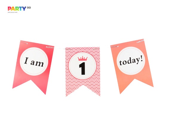 I Am One Banner 1st Birthday Girl Cake Smash Photo Shoot - Etsy