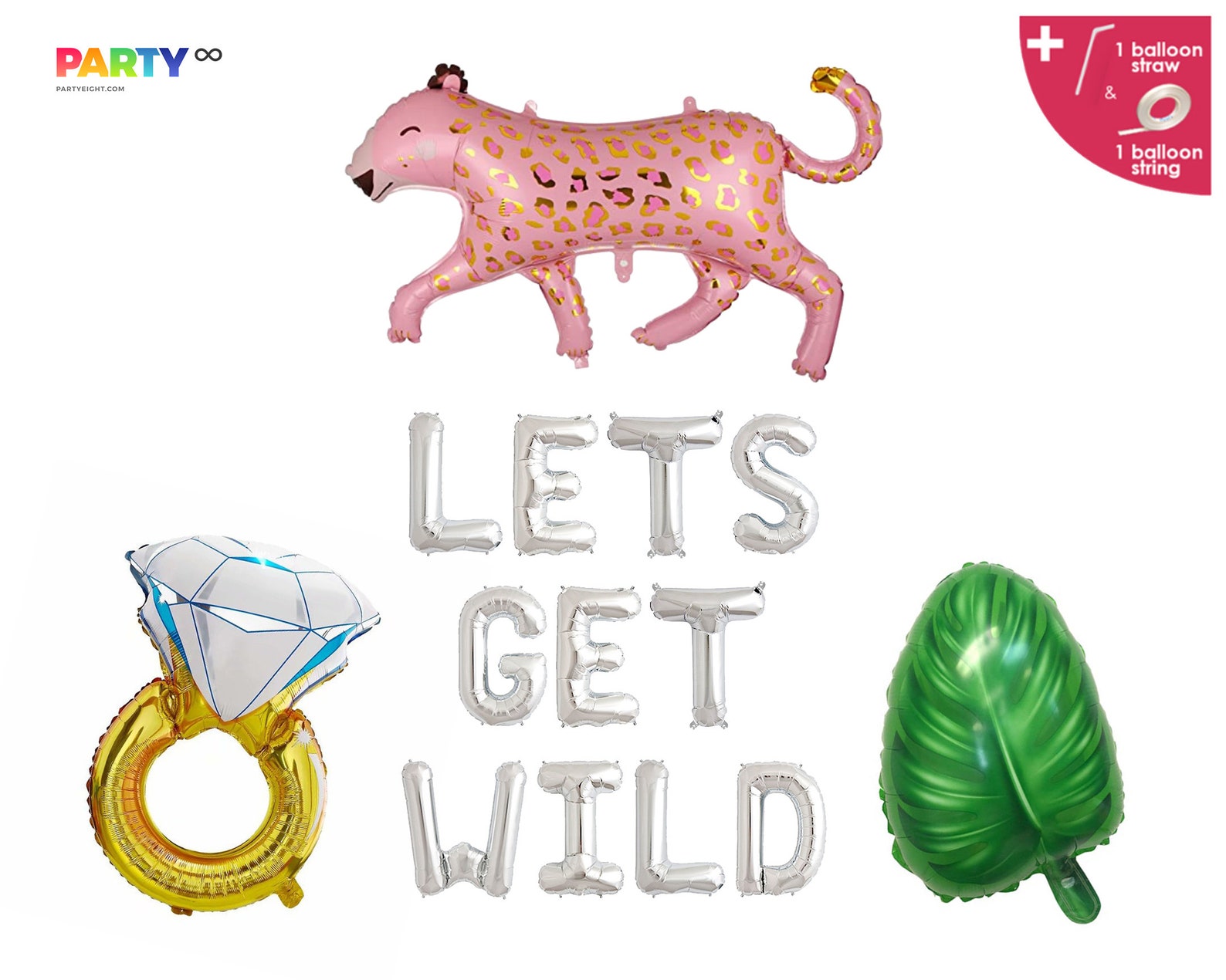 Lets Get Wild Banner Balloons Jungle Theme Bachelorette - Etsy