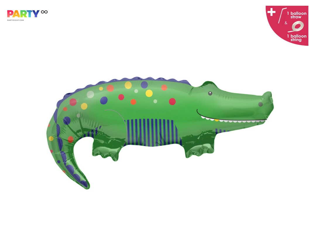 Crocodile Foil Balloon | Alligator Balloon | Jungle Birthday Party ...
