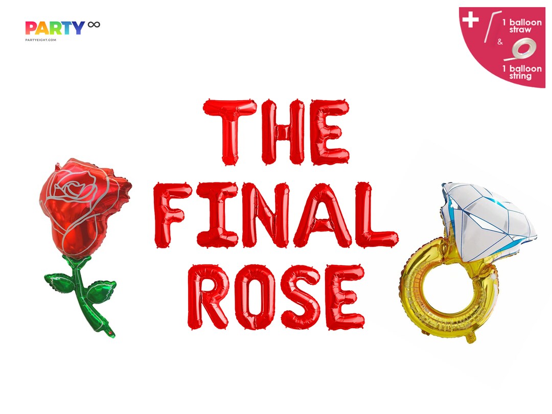 The Final Rose Balloon Banner Bachelorette Party Decorations - Etsy