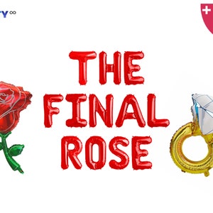 The Final Rose Balloon Banner | Bachelorette Party Decorations | Rose ...