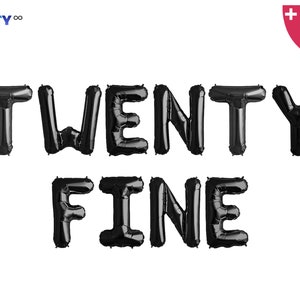 Twenty Fine Banner | 25th Birthday Party Ideas Twenty Fine Funny ...